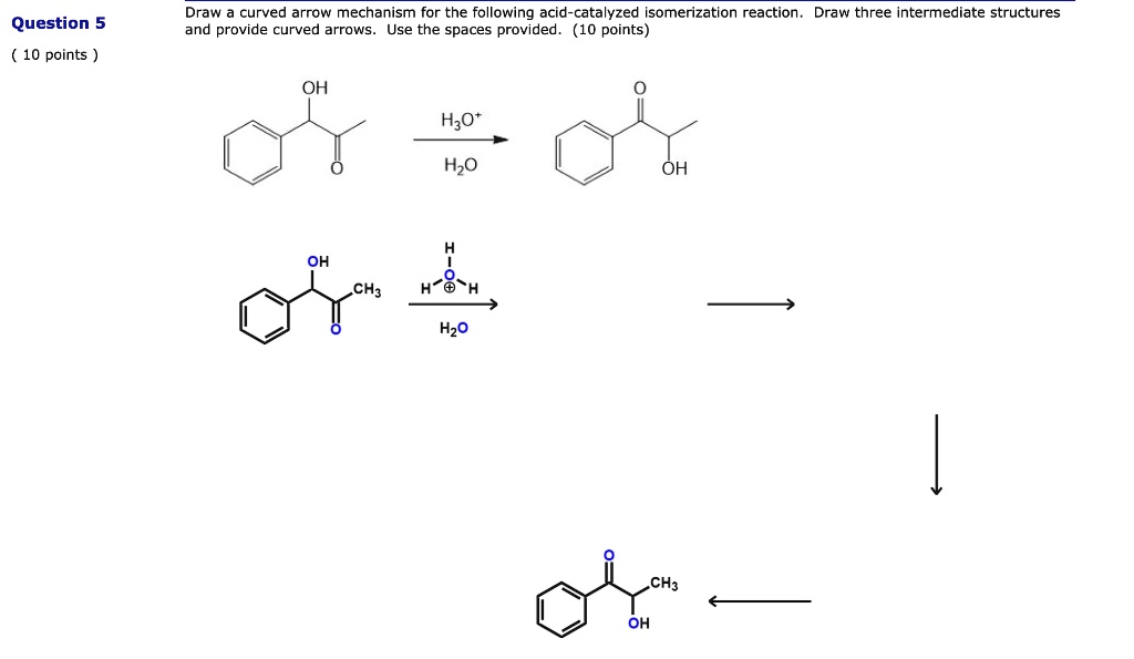 Draw curved arraw mechanism far the following acid-catalyzed ...
