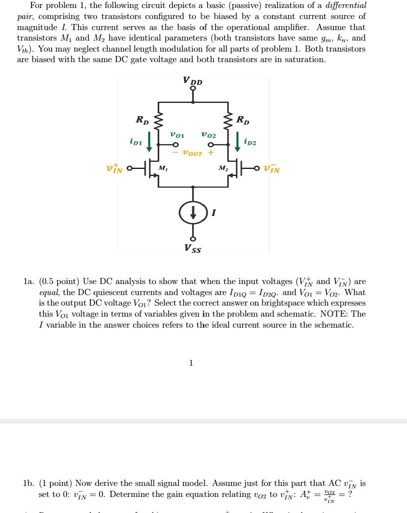 SOLVED: For problem 1, the following circuit depicts the basic (passive) realization of a ...
