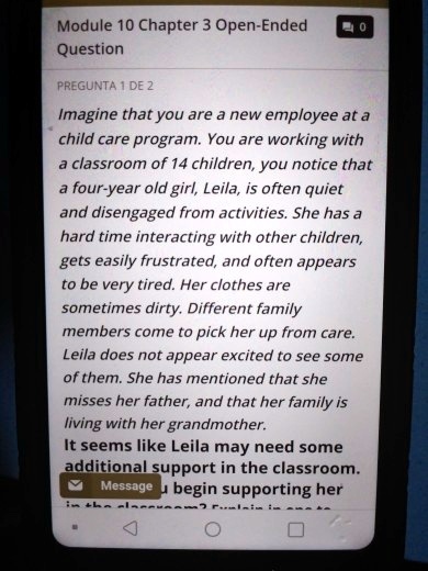 Imagine that you are a new employee at a child care program. You are ...