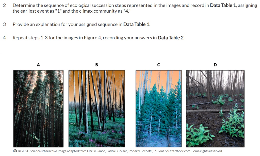[GET ANSWER] 2 Determine the sequence of ecological succession steps ...