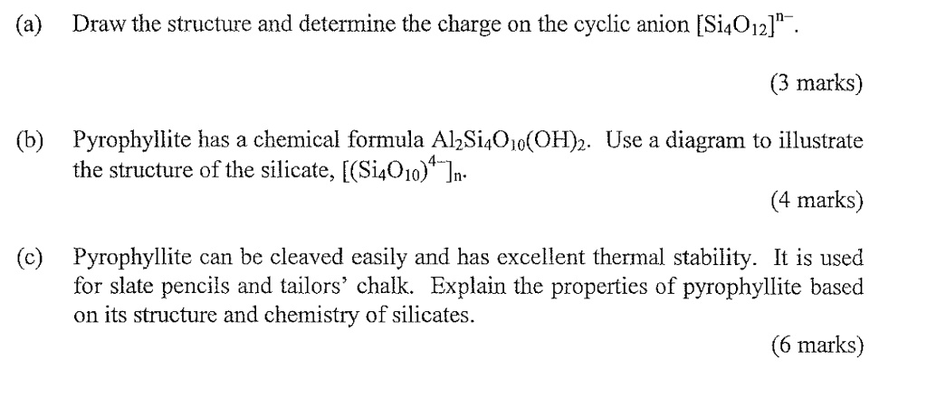 Solved A Draw The Structure And Determine The Charge On The Cyclic