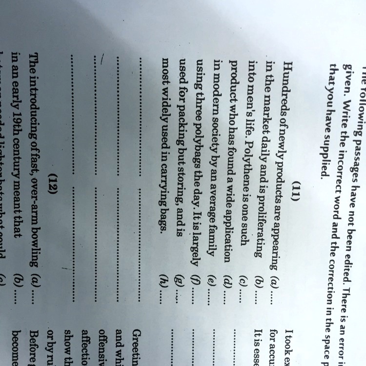 SOLVED: 'Edit this passage and underline the correct word SOLVED: 'Edit this passage and underline the correct word