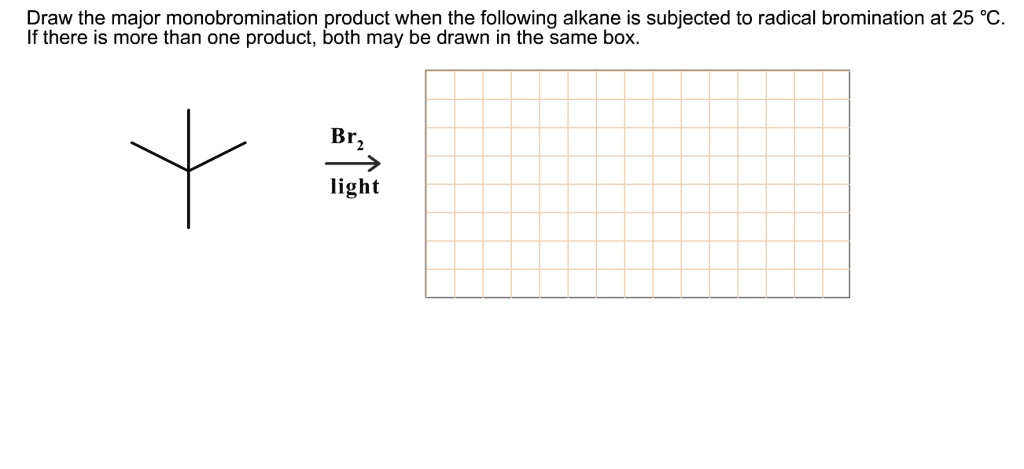 Solved Draw The Major Monobromination Product When The Following