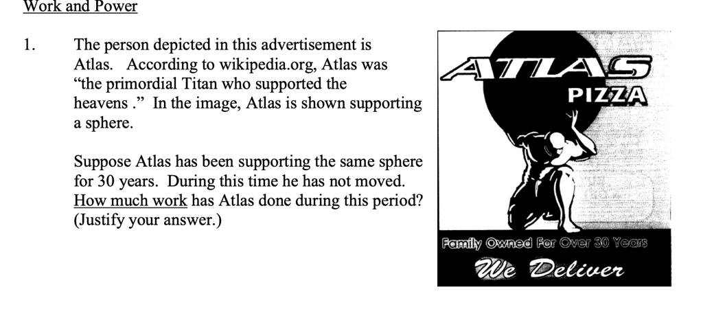 work and power the person depicted in this advertisement is atlas ...