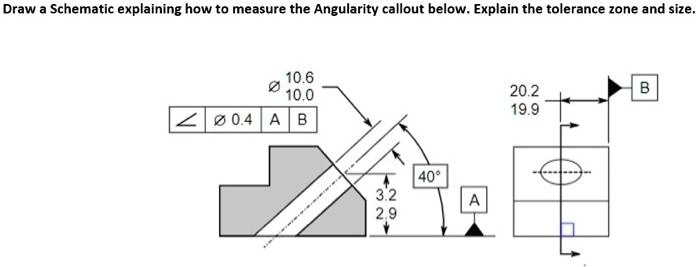 SOLVED:Draw Schematic explaining how to measure the Angularity callout ...