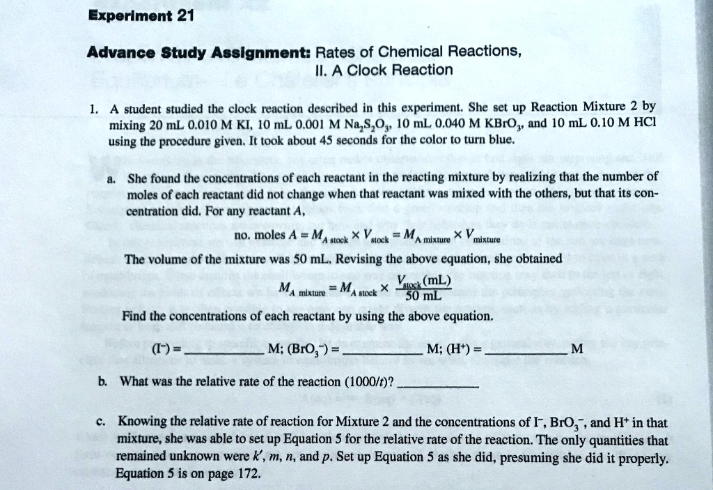 SOLVED Experiment 21 Advanced Study Assignment Rates Of Chemical solved-experiment-21-advanced-study-assignment-rates-of-chemical