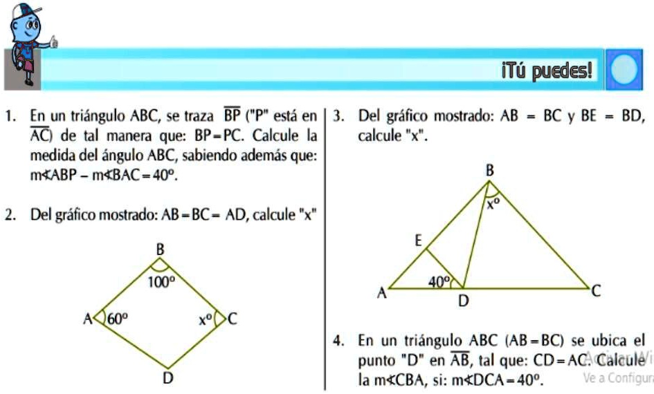 me pueden ayudar por favor itu puedes en un triangulo abc se traza bp p ...