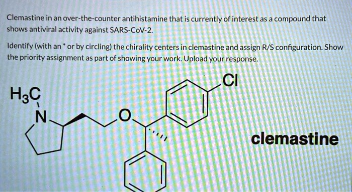 clemastine in an over the counter antihistamine that is currently of ...