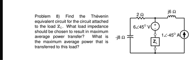 SOLVED: Problem 8: Find the Thevenin equivalent circuit for the circuit attached to the load Z ...