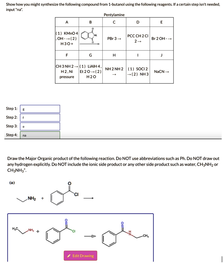 SOLVED: Show how you might synthesize the following compound from 1-butanol using the following ...