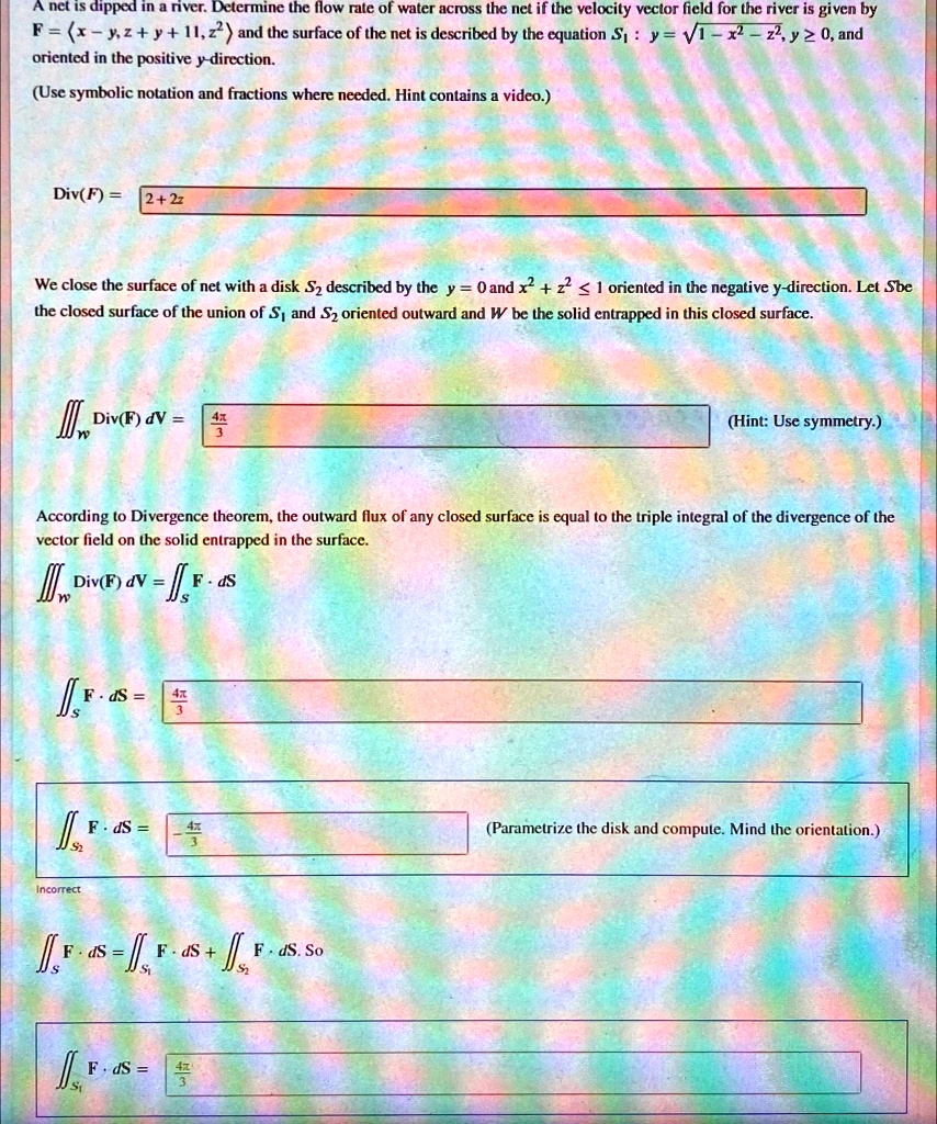 SOLVED: A net is dipped in a river. Determine the flow rate of water ...