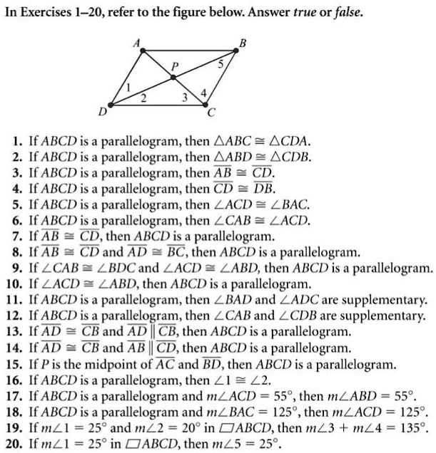 1 if abcd is a parallelogram then ab cd 2 if abcd is a parallelogram ...