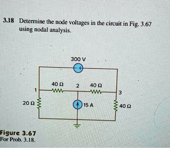 318 Determine The Node Voltages In The Circuit In Fig 367 Using 1735