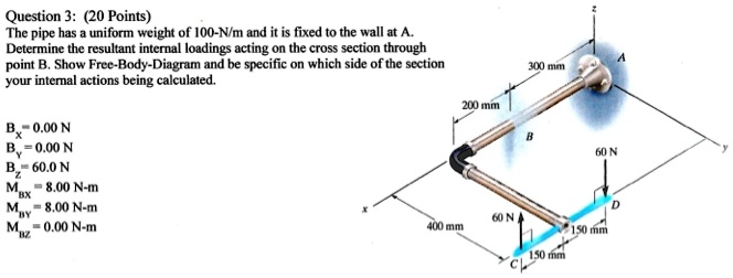 question 3 20 points the pipe has a uniform weight of 100 nm and it is ... question 3 20 points the pipe has a uniform weight of 100 nm and it is ...