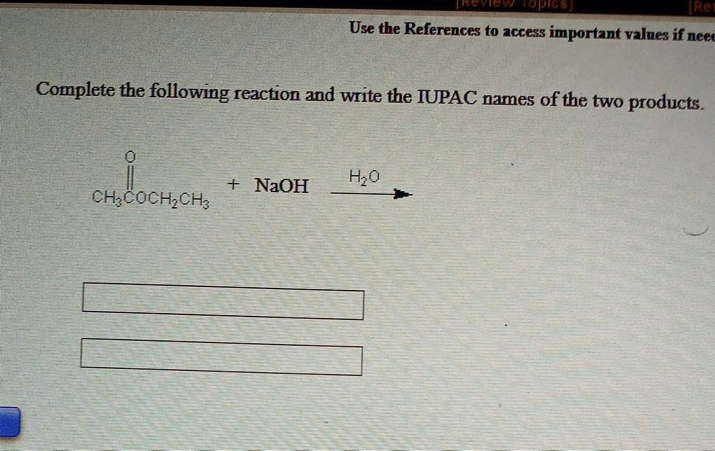 SOLVED: Iaa pTCE] [Ae Use the References to access important values if needed. Complete the ...
