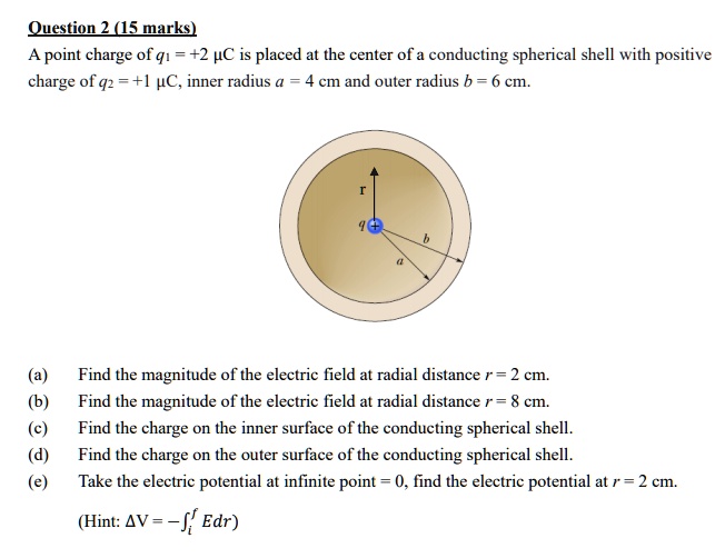 SOLVED: Question 2 (15 marks) Apoint charge of q1 = +2 AC is placed at ... SOLVED: Question 2 (15 marks) Apoint charge of q1 = +2 AC is placed at ...