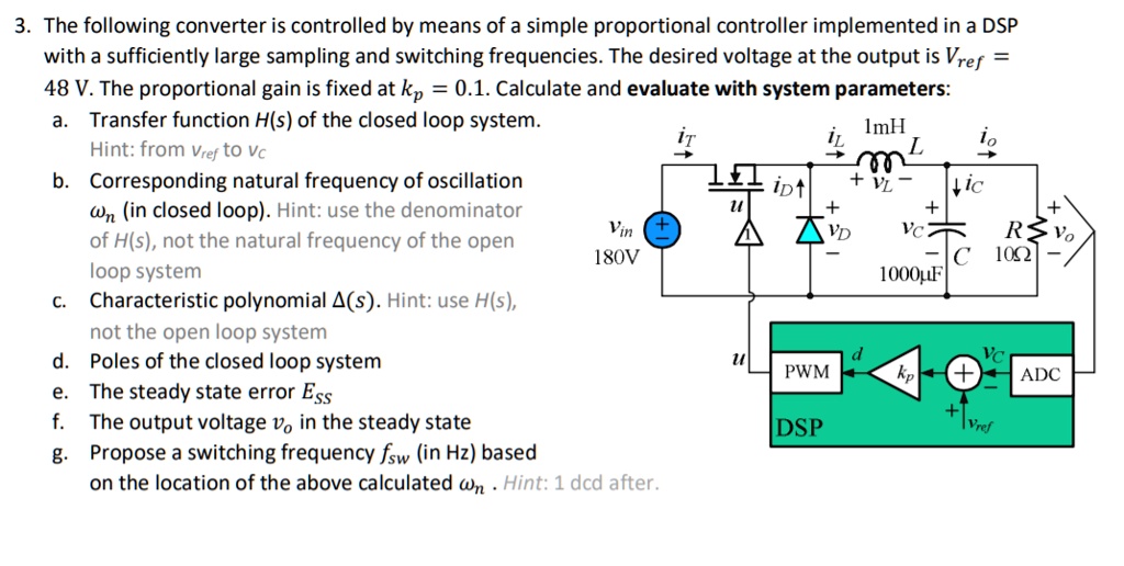 SOLVED: The following converter is controlled by means of a simple ...