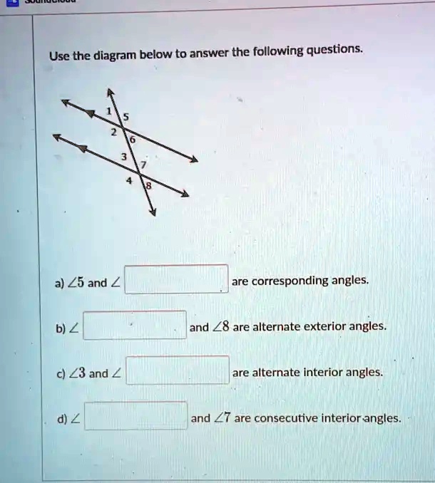 SOLVED: Use the diagram below to answer the following questions a) L5 ...