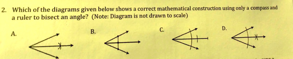 2. Which of the diagrams given below shows a correct mathematical construction using only a ...