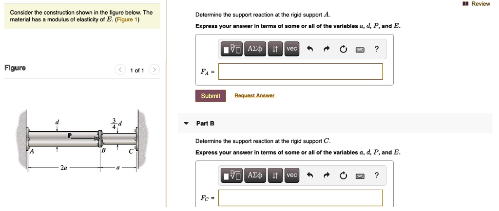 SOLVED: Consider the construction shown in the figure below. The material has a modulus of ...