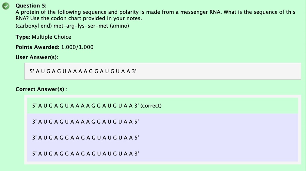 for the correct answer arent arg and ser with the wrong codons doesnt agu code for ser question ...