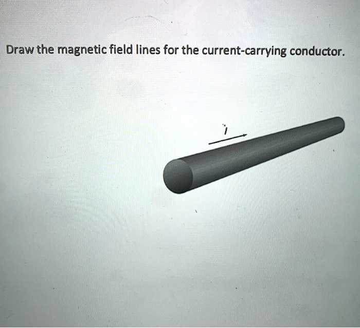 Draw the magnetic field lines for the current-carrying conductor.