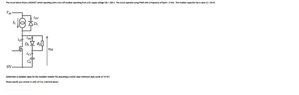the circuit below shows a mosfet switch operating with a turn off ...