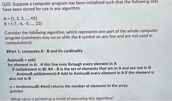 q20 suppose a computer program has been initialized such that the ... q20 suppose a computer program has been initialized such that the ...