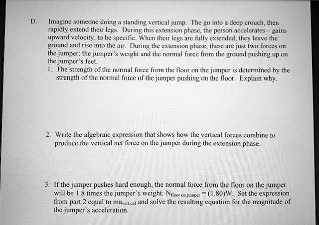 imagine someone joing standing vertical jump the go into decp crouch ...