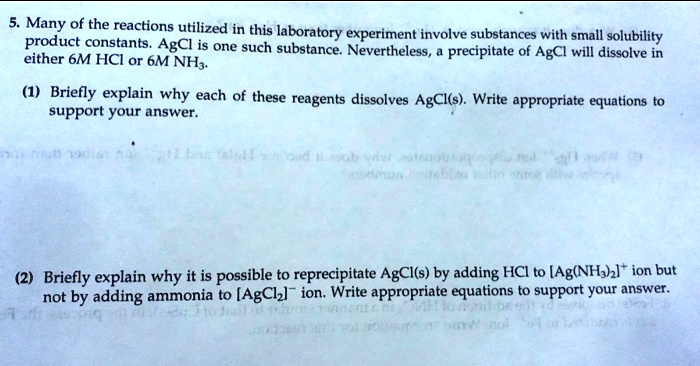 SOLVED: Many of the reactions utilized in this laboratory experiment ...