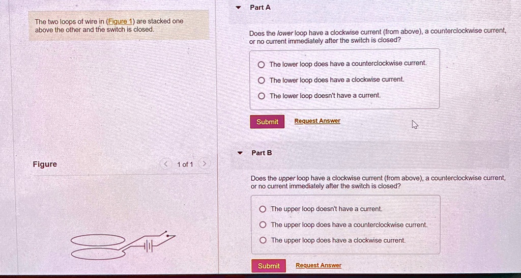 the two loops of wire in figure 1 are stacked one above the other and ...