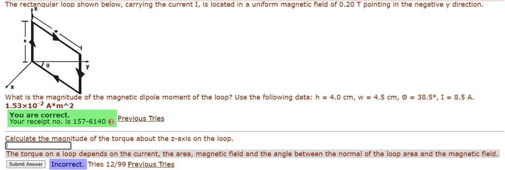 The rectangular loop shown below, carrying the current I, is located in ...