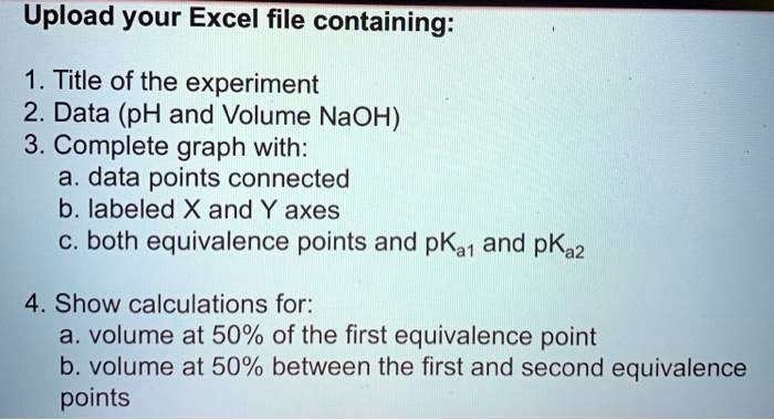 SOLVED: Text: Upload your Excel file containing: 1. Title of the ...