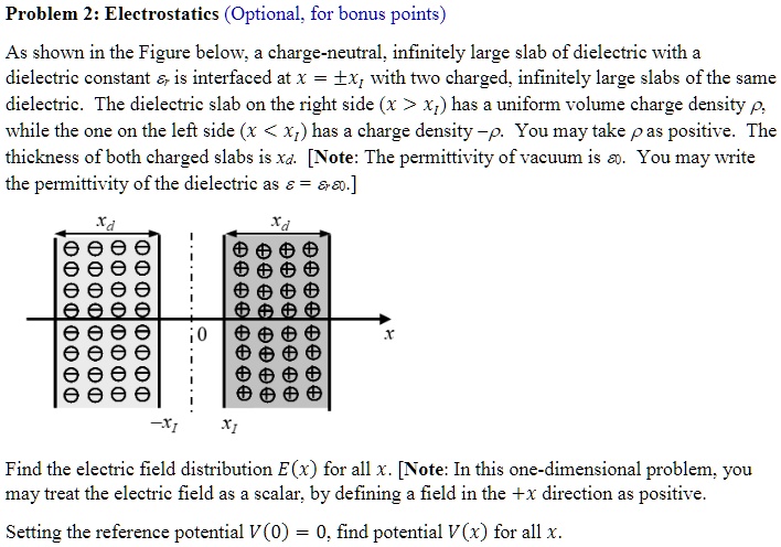 problem 2electrostatics optionalfor bonus points as shown in the figure below a charge neutral ...