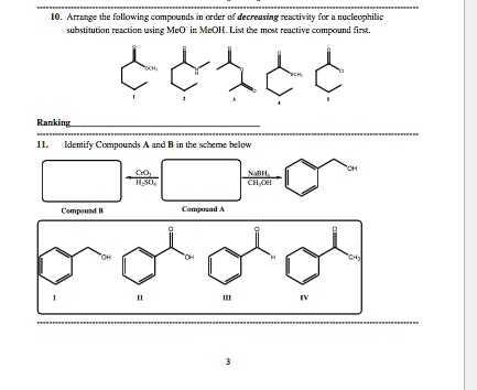 answer questions arrange the following compounds in order of decreasing ...