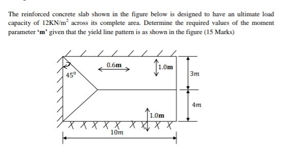 [GET ANSWER] The reinforced concrete slab shown in the figure below is ...