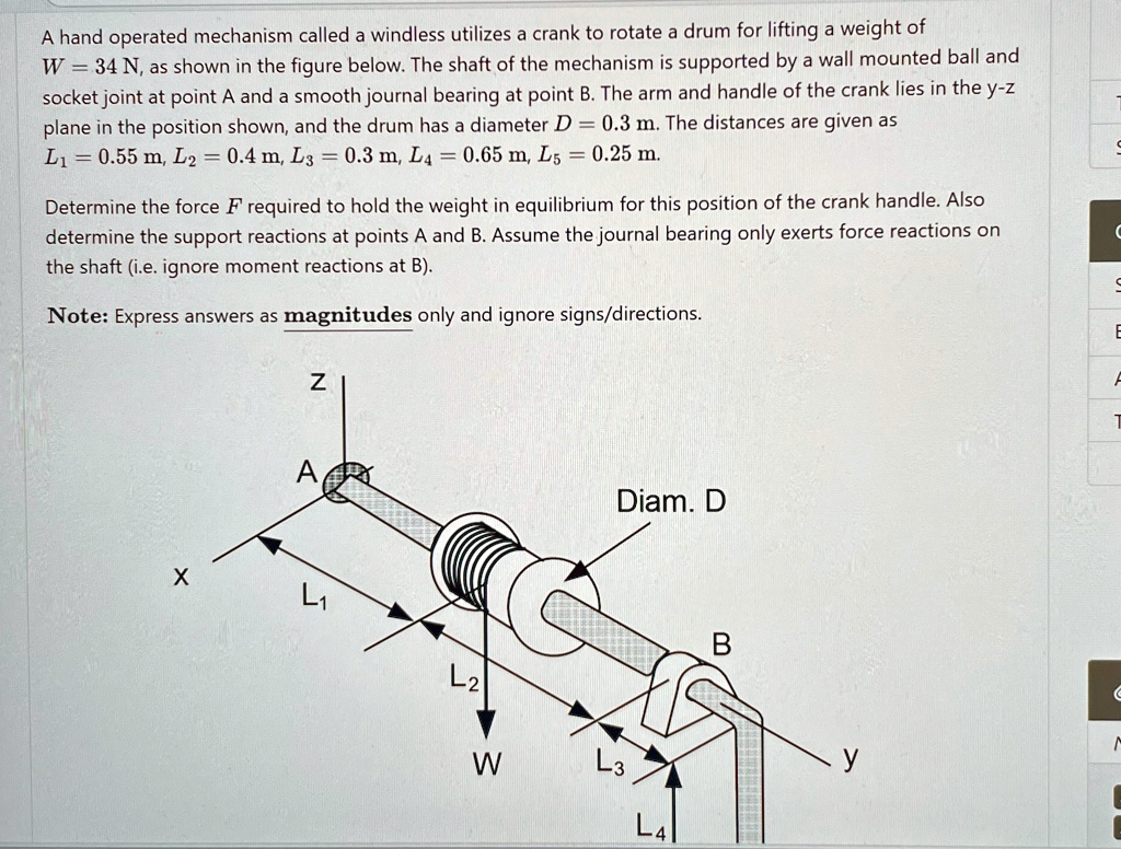 a hand operated mechanism called a windless utilizes a crank to rotate ...