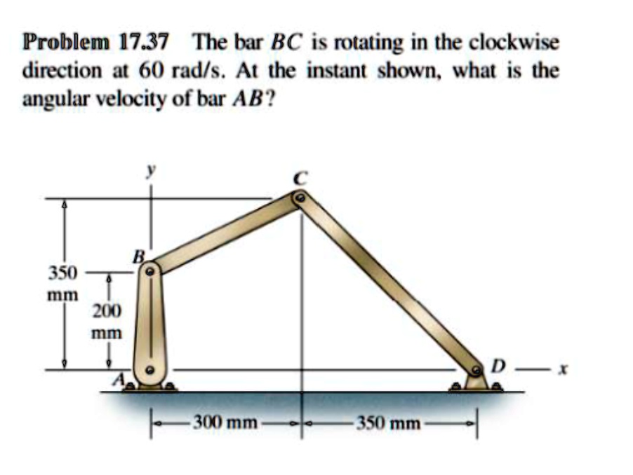 problem 1737 the bar bc is rotating in the clockwise direction at 60 ...