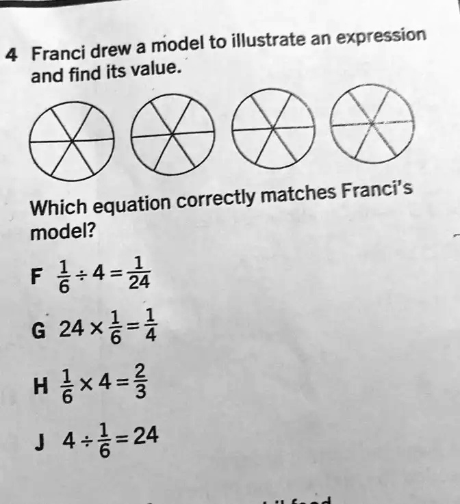 4 Franci drew a model to illustrate an expression and find its value ...