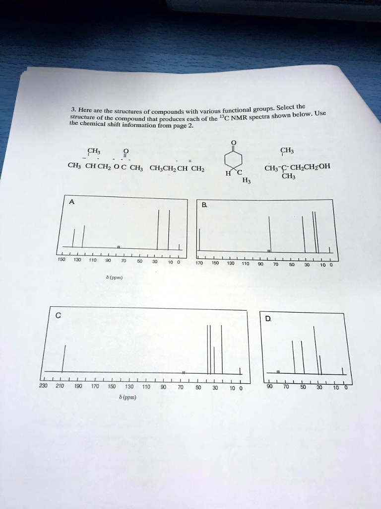 SOLVED: Here are the structures of compounds with various functional ...