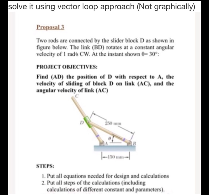 [GET ANSWER] solve it using vector loop approach (Not graphically ...