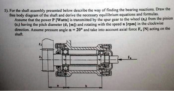 SOLVED: 5.For the shaft assembly presented below describe the way of ...
