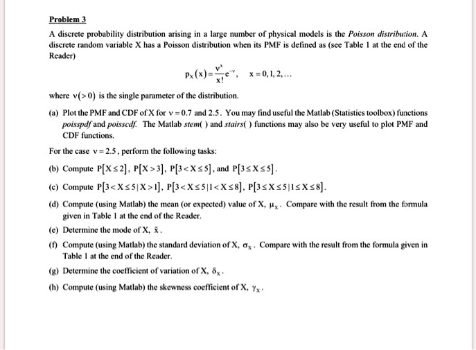SOLVED: Problcnu! discrete probability distribution arising in large number of physical models ...