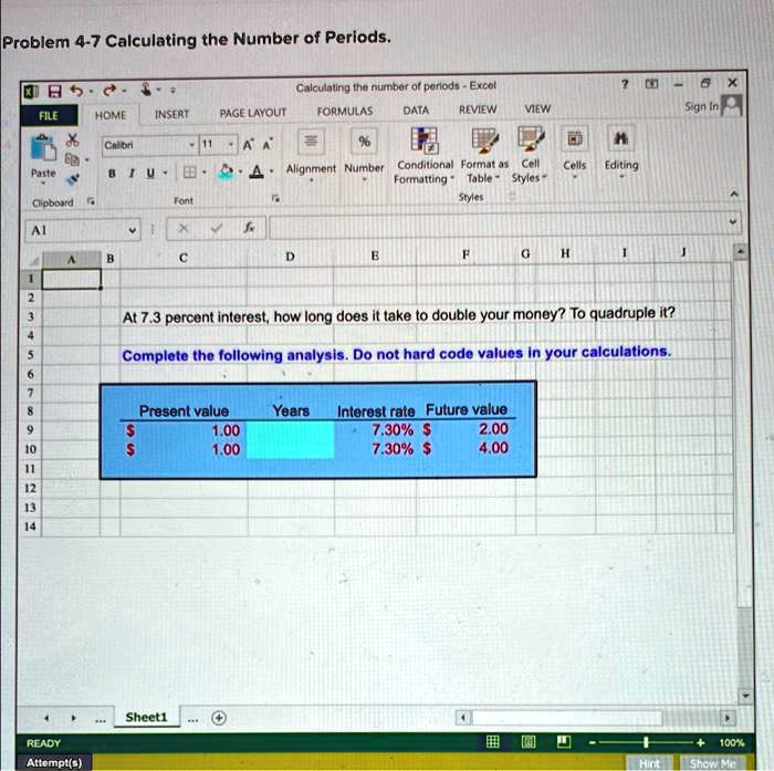 SOLVED: Problem 4-7: Calculating the Number of Periods. Calculating the number of periods ...