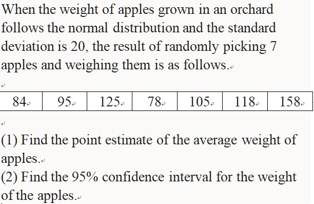 SOLVED: When the weight of apples grown in an orchard follows the ...