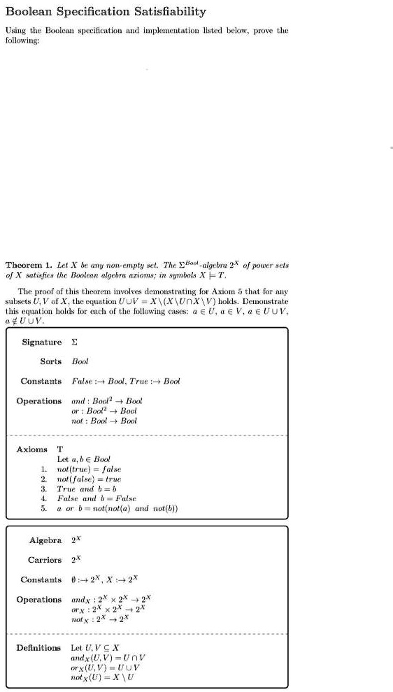 Solved Boolean Specification Satisfiability Using The Boolean Specification And Implementation