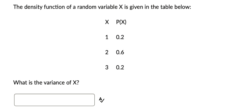 Solved The Density Function Of A Random Variable X Is Given In The 7719