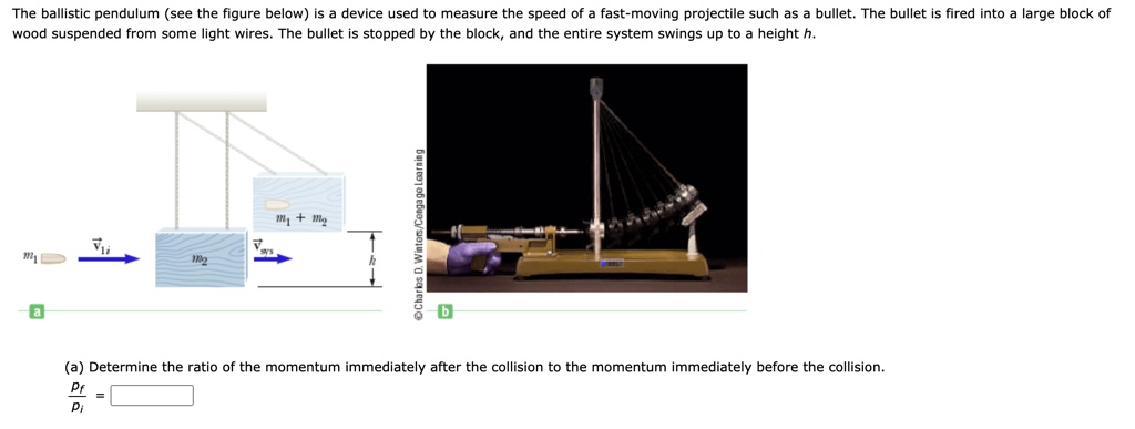 the ballistic pendulum see the figure below is device used measure the ...