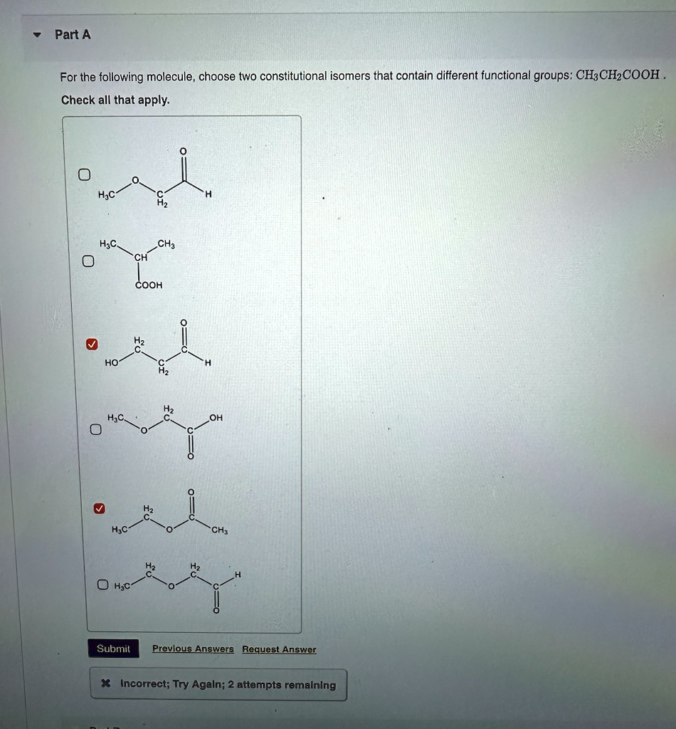 SOLVED: Part A For the following molecule, choose two constitutional ... SOLVED: Part A For the following molecule, choose two constitutional ...