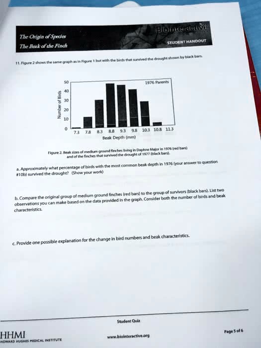 The Origin of Species The Beak of the Finch BioInteractive STUDENT ...